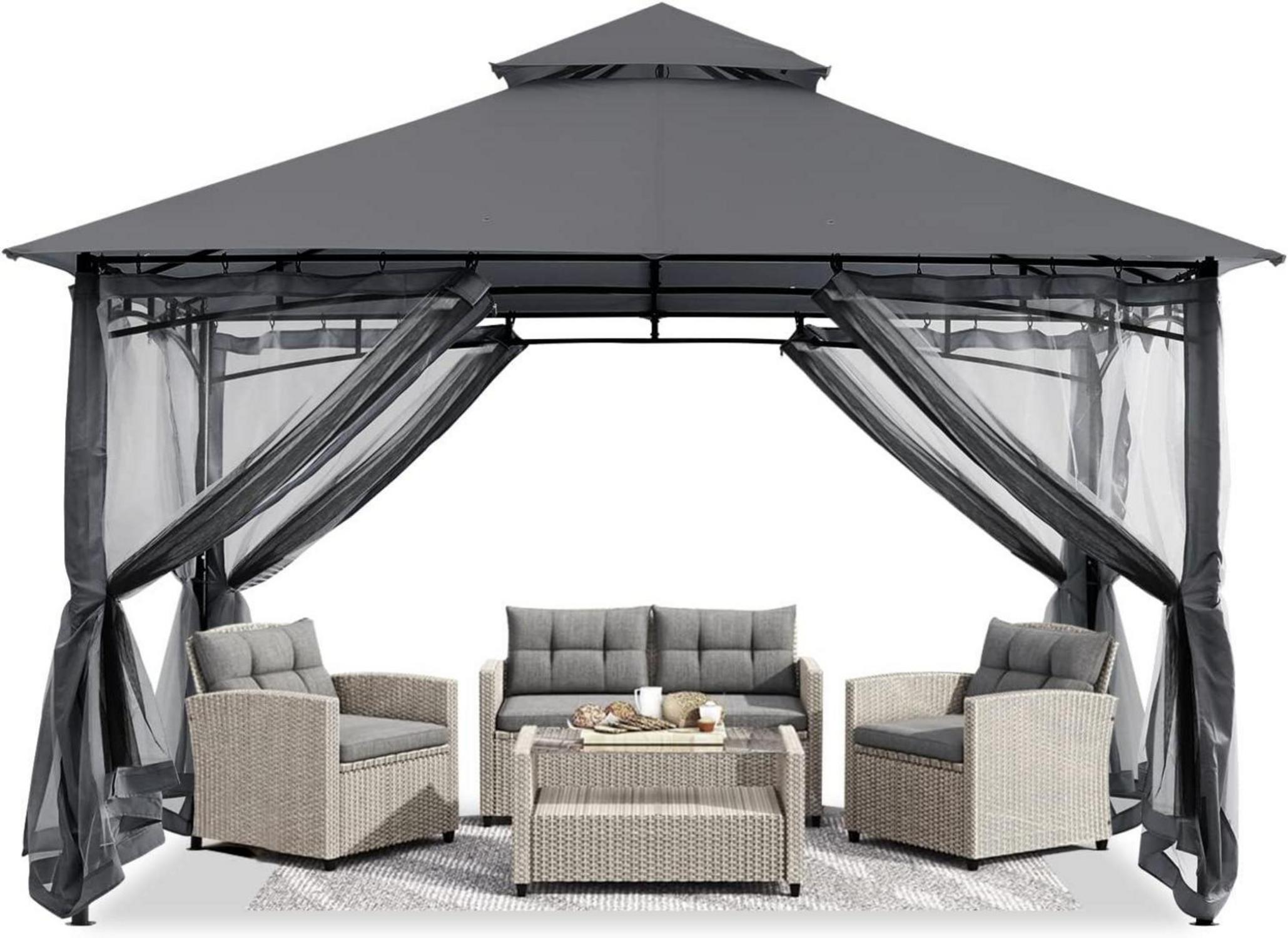 ABCCANOPY Pavillon 2.5x2.5m Wasserdicht Stabil Winterfest – LuxusKollektion