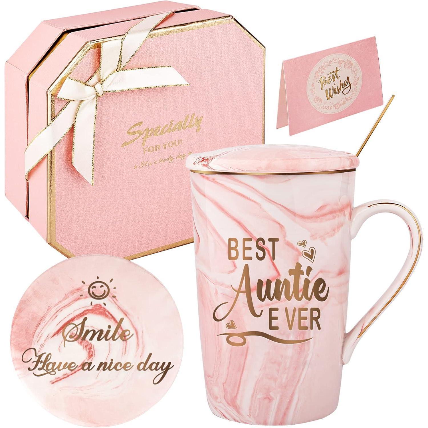 Beste Tante Kaffeebecher Set Geburtstag Weihnachten Geschenke 420ML Ta ...