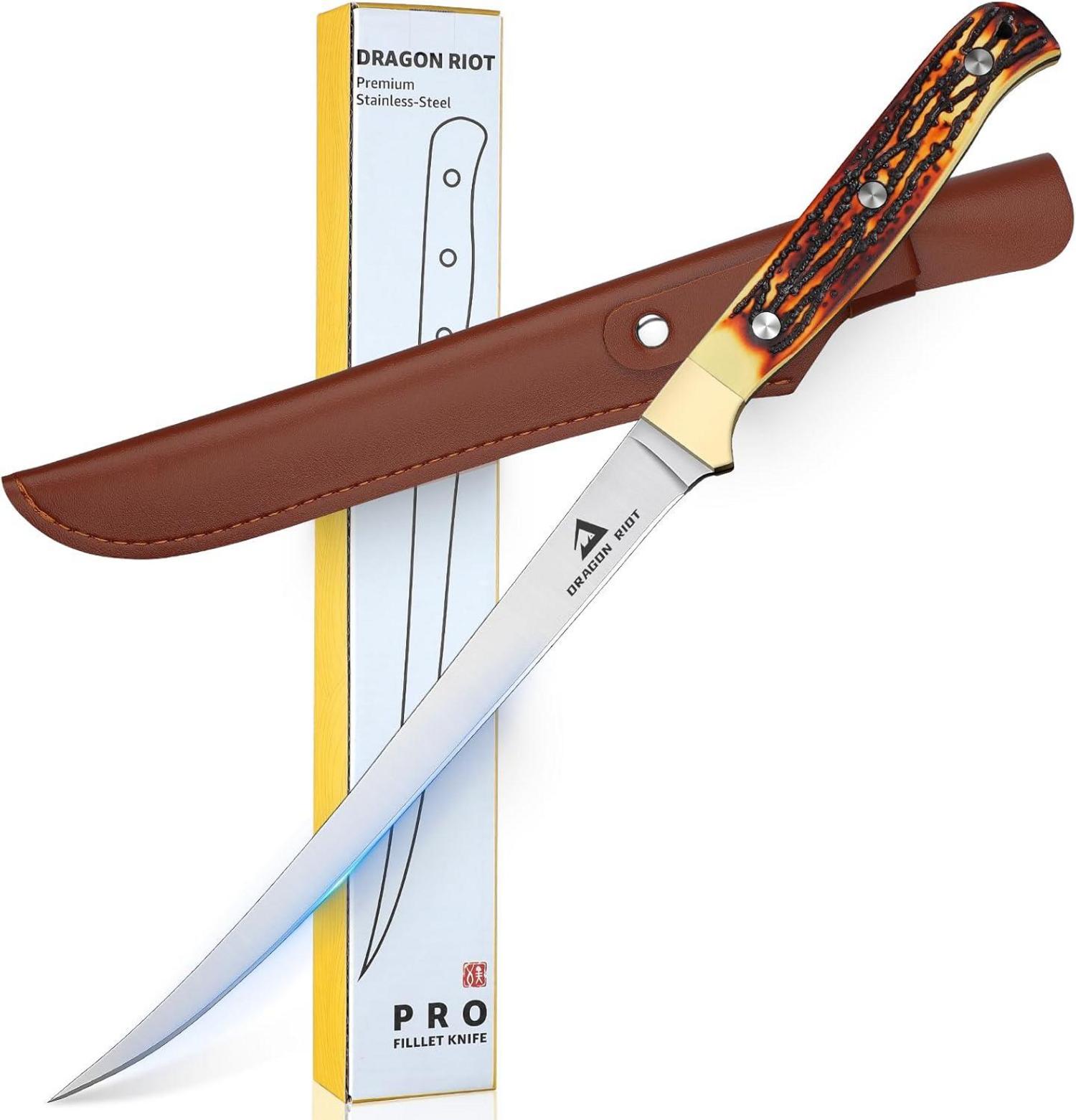 DRAGON RIOT Filetiermesser Fisch 18.5cm Edelstahl mit – LuxusKollektion